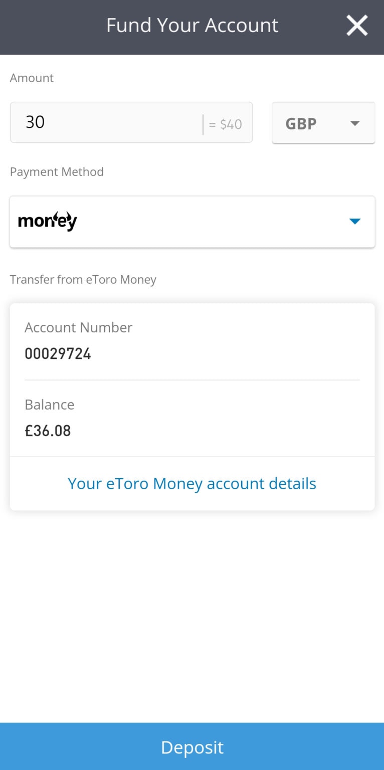 How to Make a Deposit on eToro
