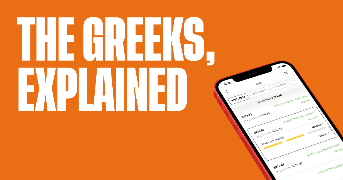What are the Greeks when trading options?