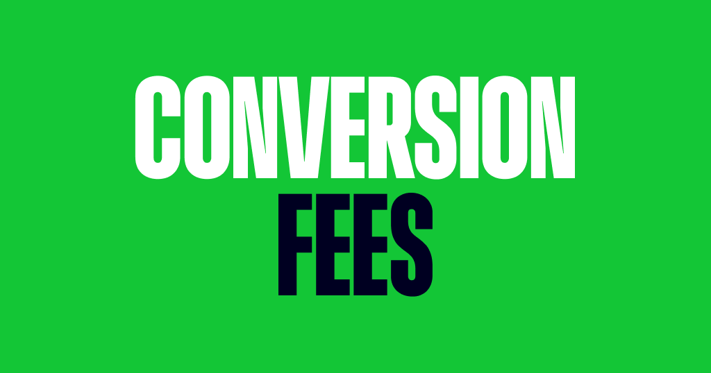 Fees for converting other currencies to USD