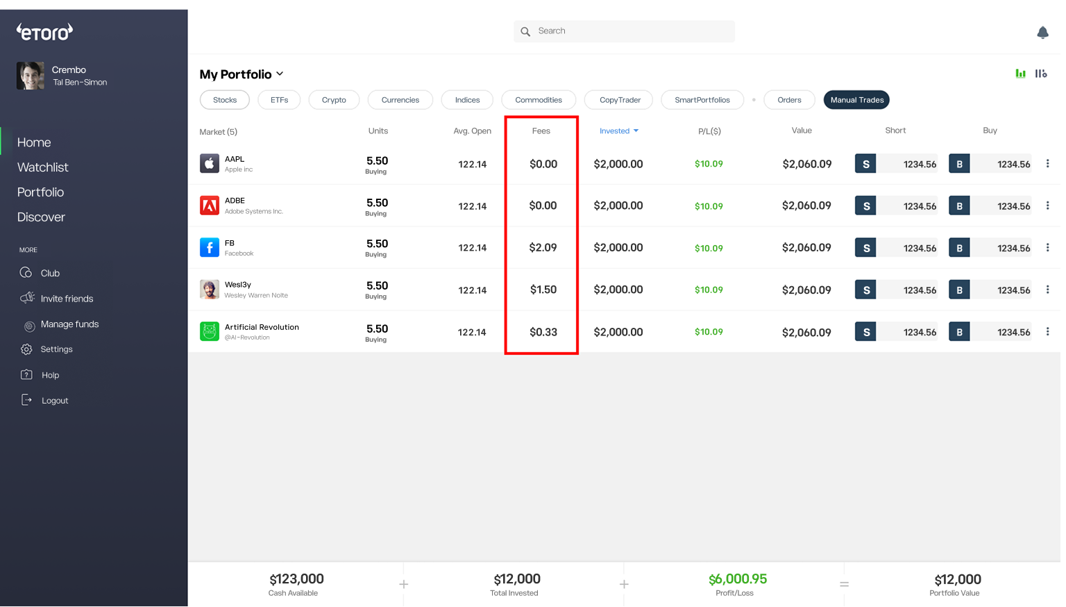 eToro Fees - What they are & how they are calculated