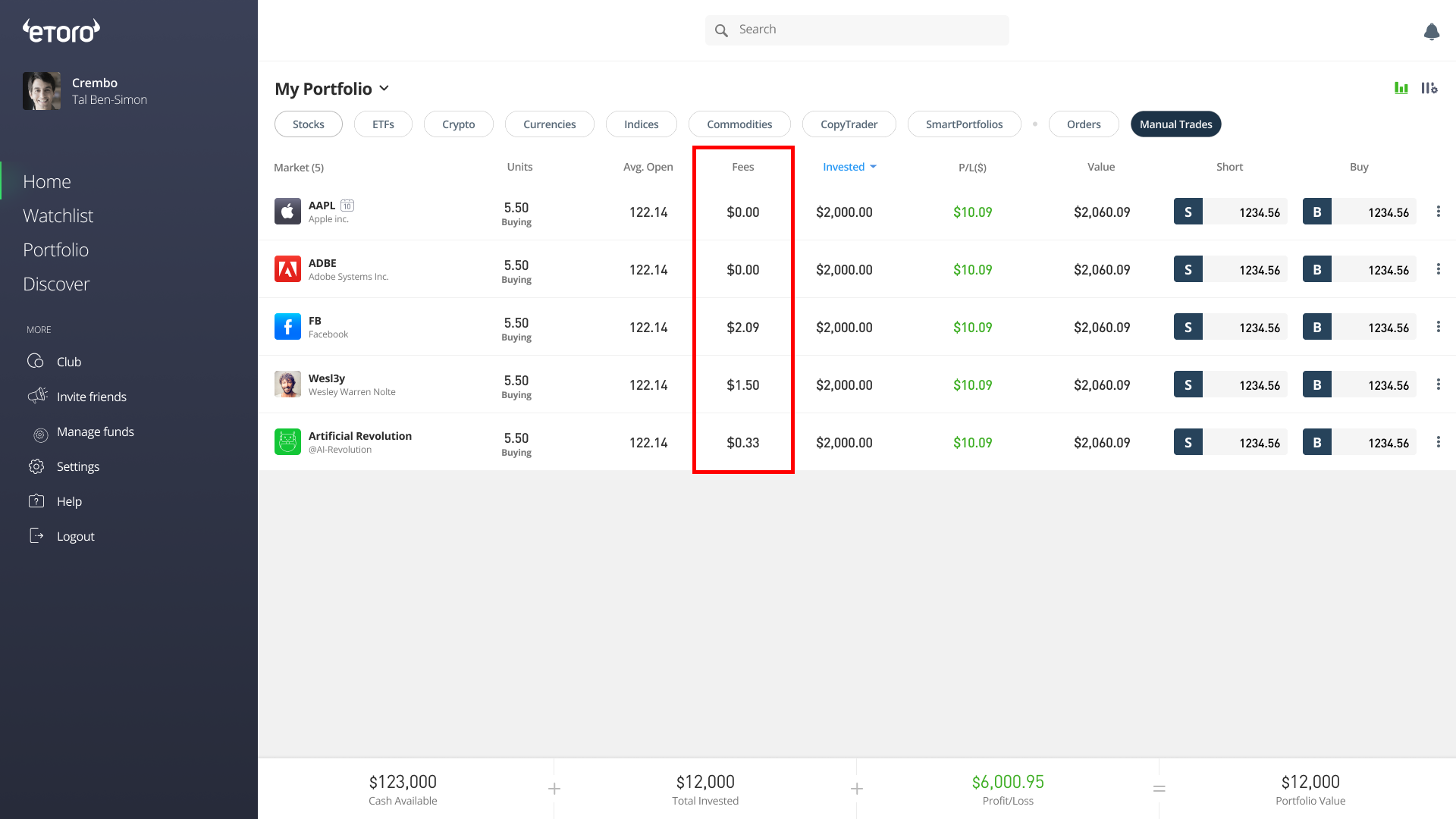 eToro Fees - What they are & how they are calculated