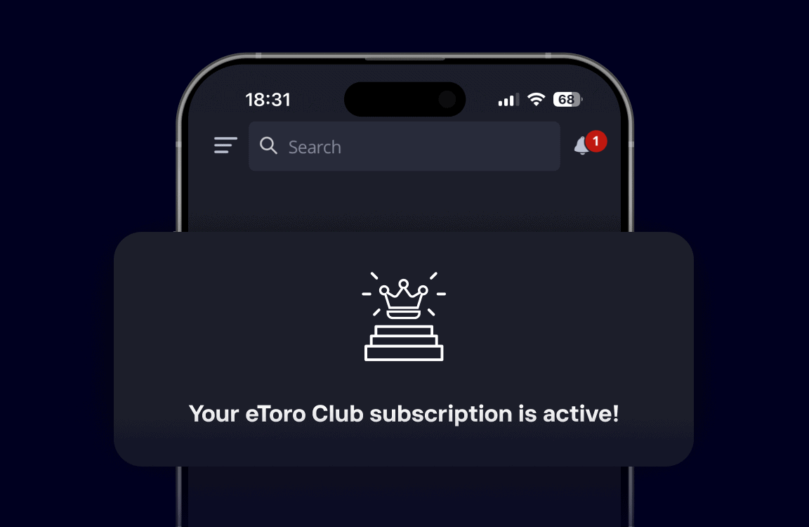 Join the eToro Club for a premium investing experience